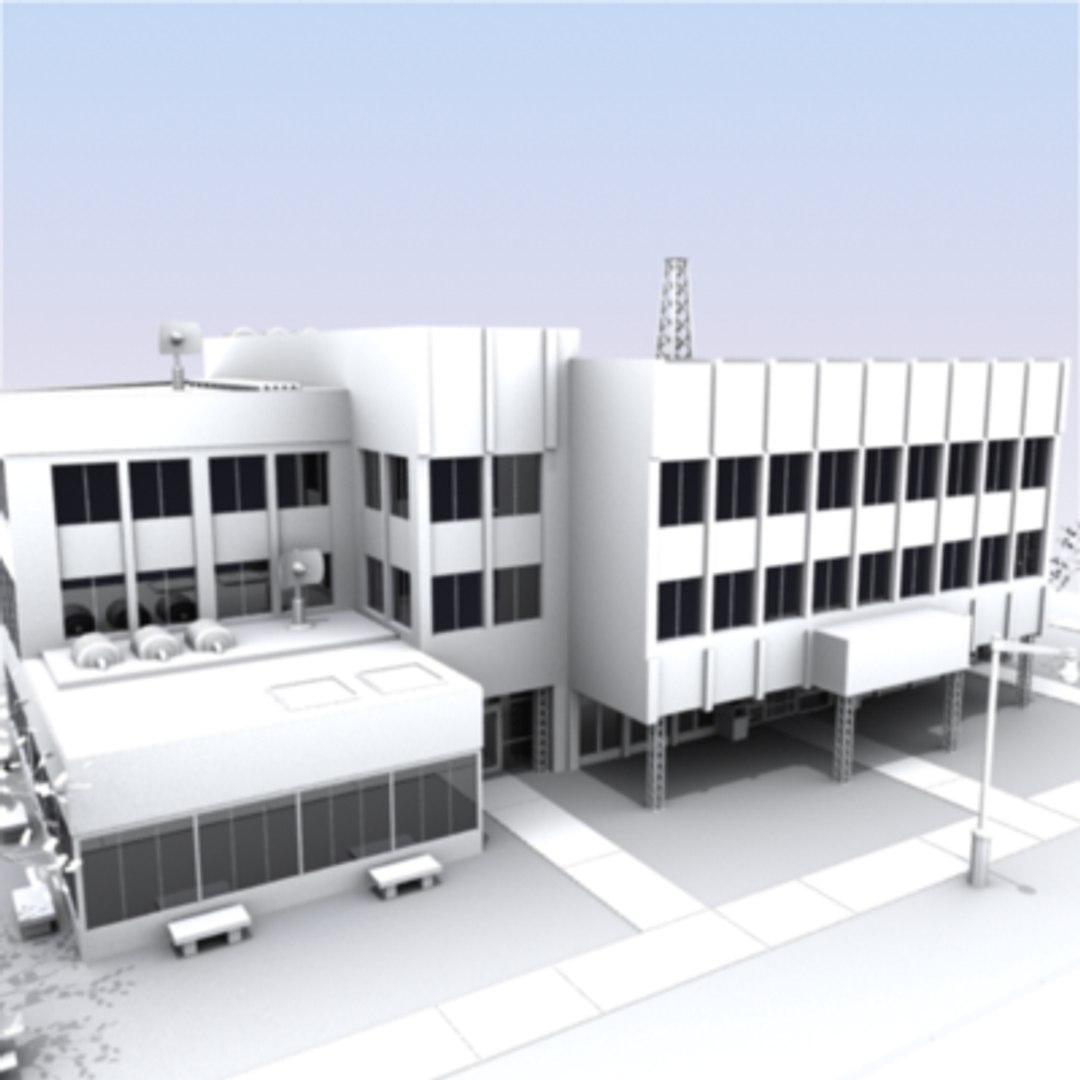 3d office building