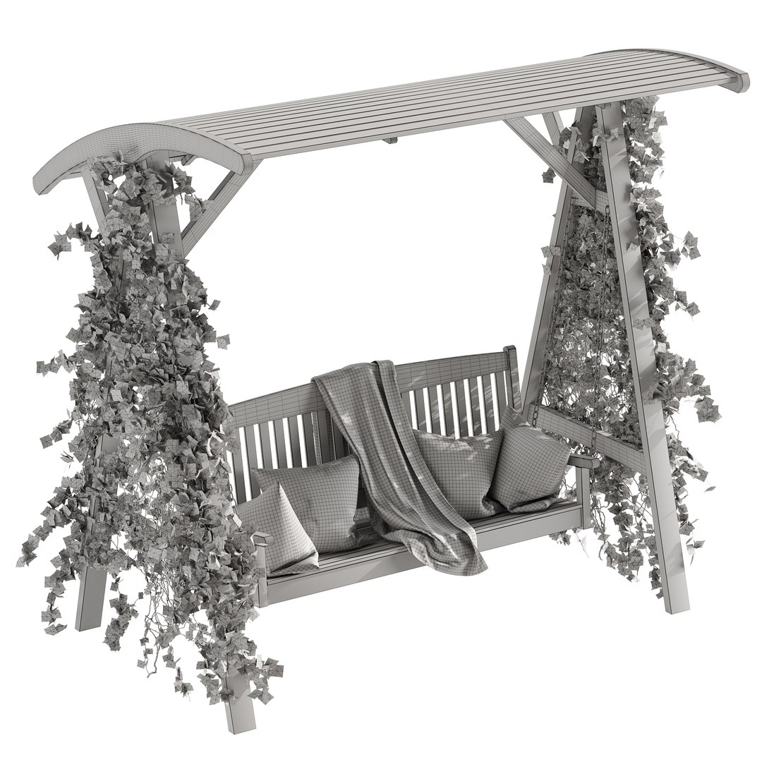 3D Garden Swing 2 Model - TurboSquid 1757372