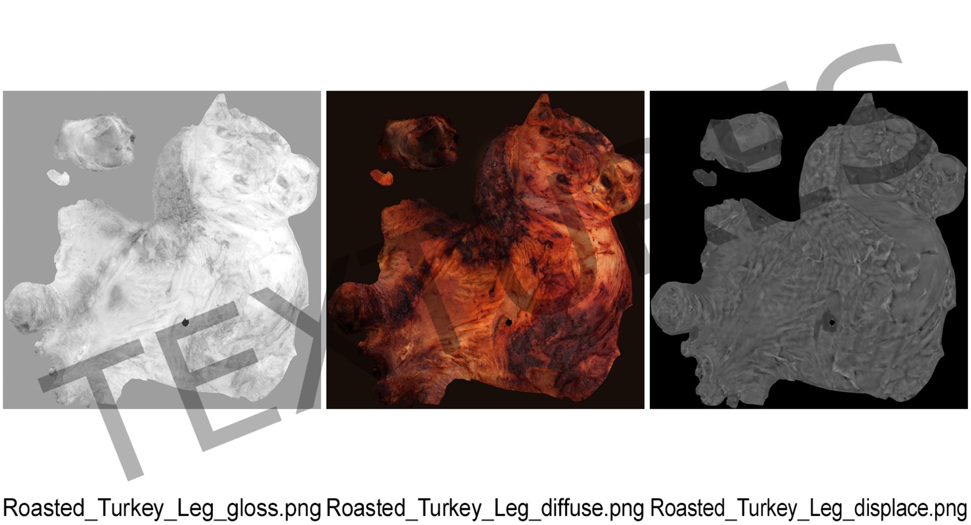Roasted Turkey Leg 3D Model - TurboSquid 1214078
