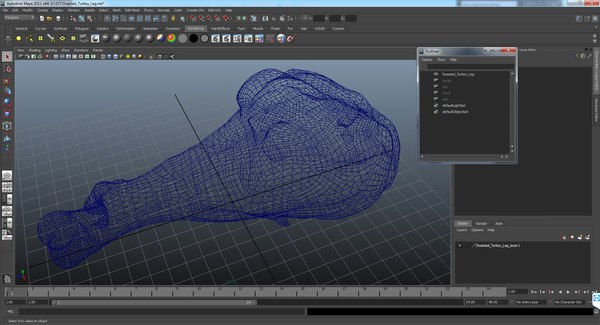 Roasted turkey leg 3D model - TurboSquid 1214078