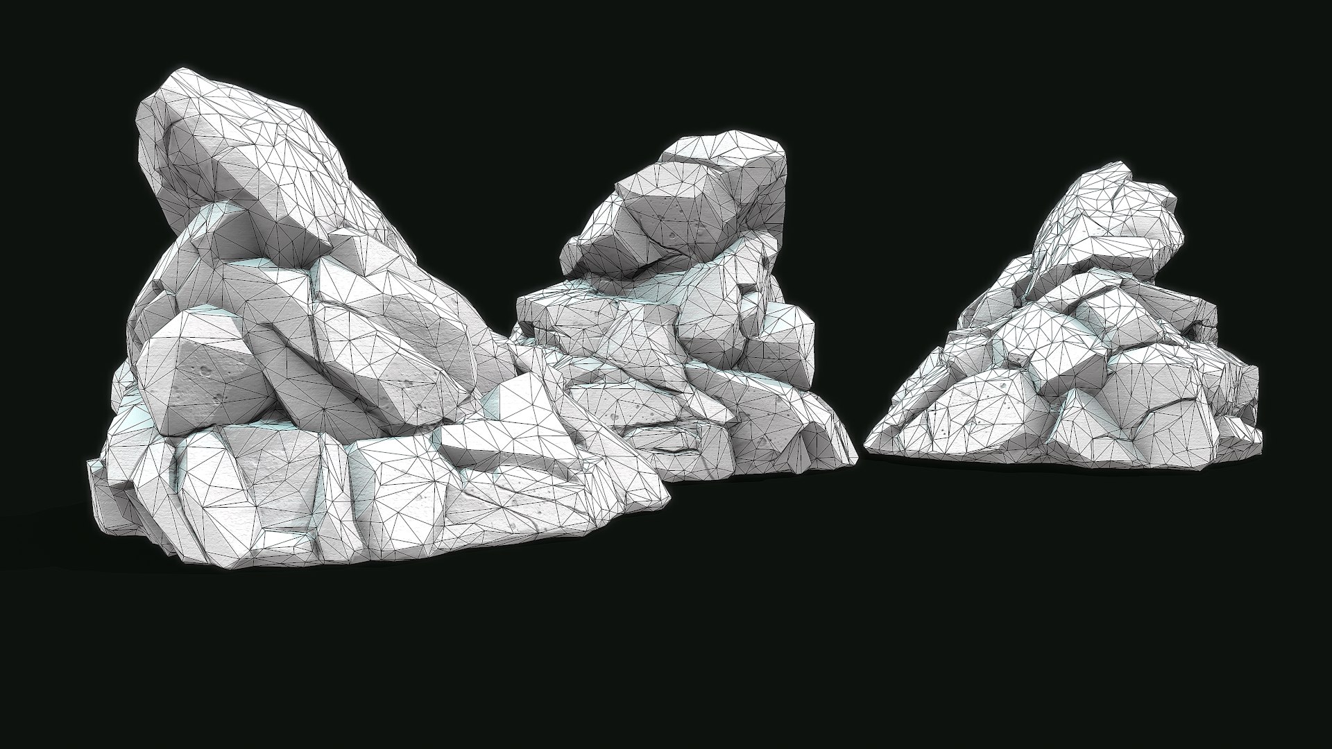 3D Model Stylized Gray Stone Moss 1 - TurboSquid 2135100