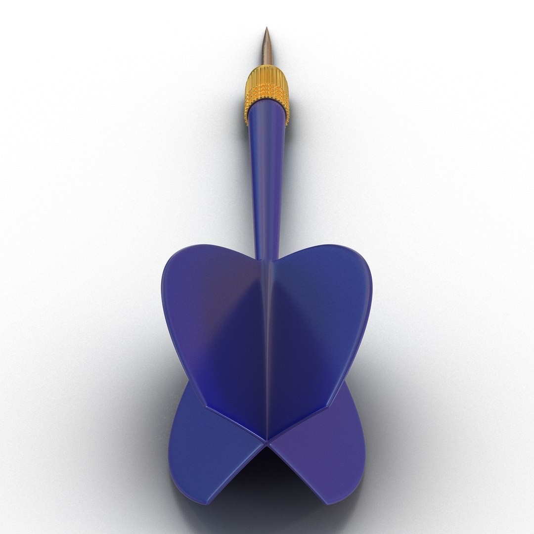 3d Model Dart Needle 2 Blue