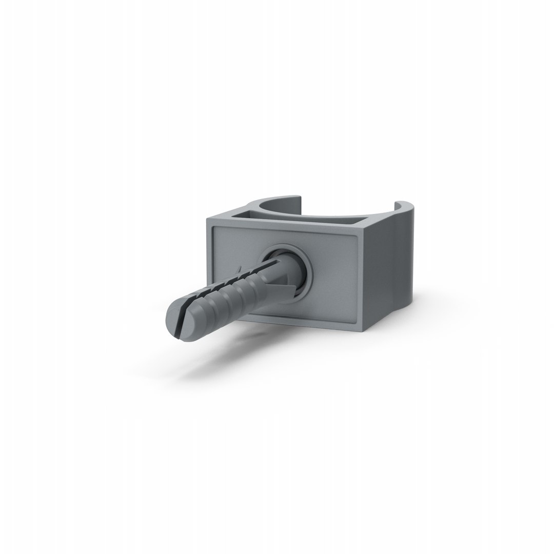 3D Plastic Wall Clamp With Drywall Screw Model - TurboSquid 1951194