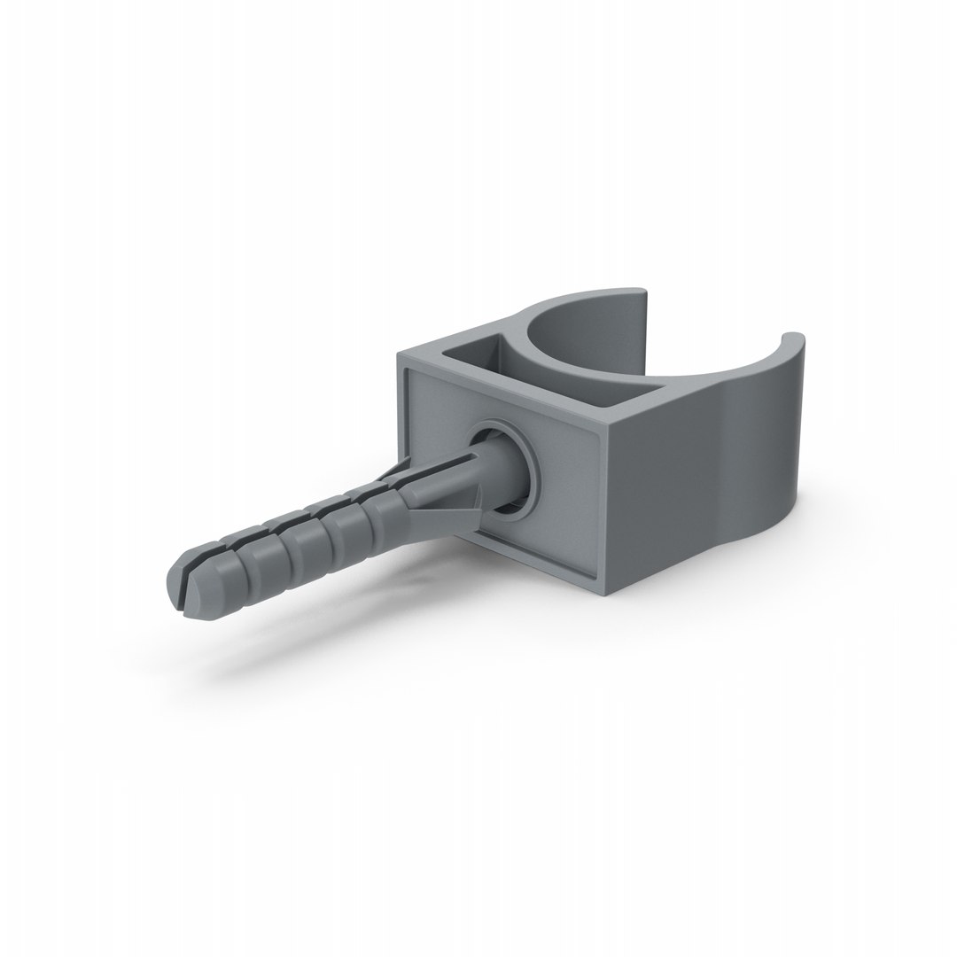 3D Plastic Wall Clamp With Drywall Screw Model - TurboSquid 1951194