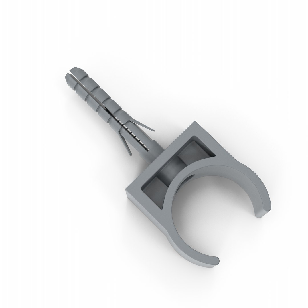 3D Plastic Wall Clamp With Drywall Screw Model - TurboSquid 1951194