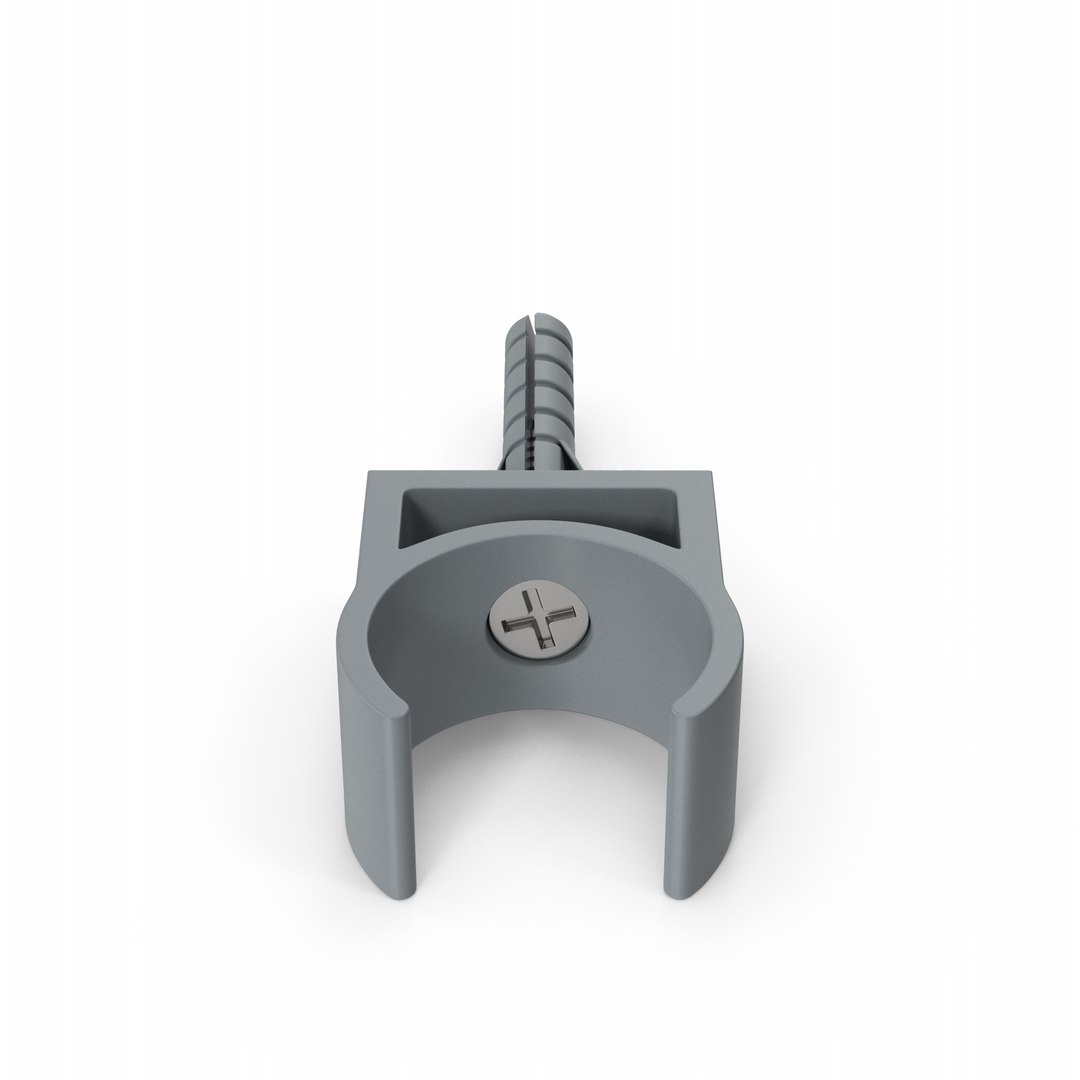 3D Plastic Wall Clamp With Drywall Screw Model - TurboSquid 1951194