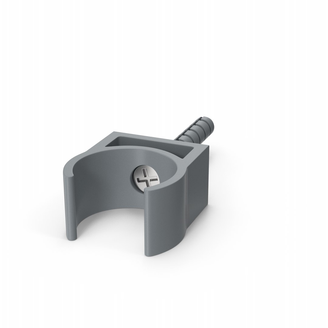 3D Plastic Wall Clamp With Drywall Screw Model - TurboSquid 1951194