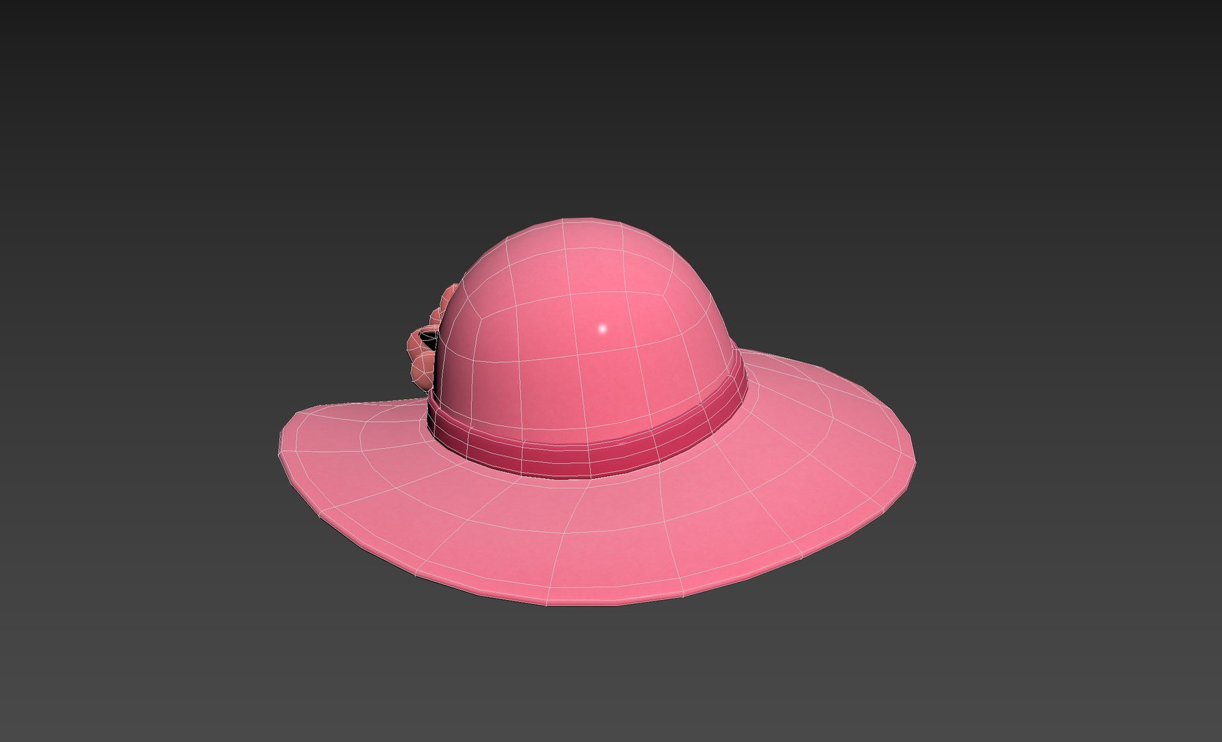 3D Pink Flower Hat Model - TurboSquid 1773501