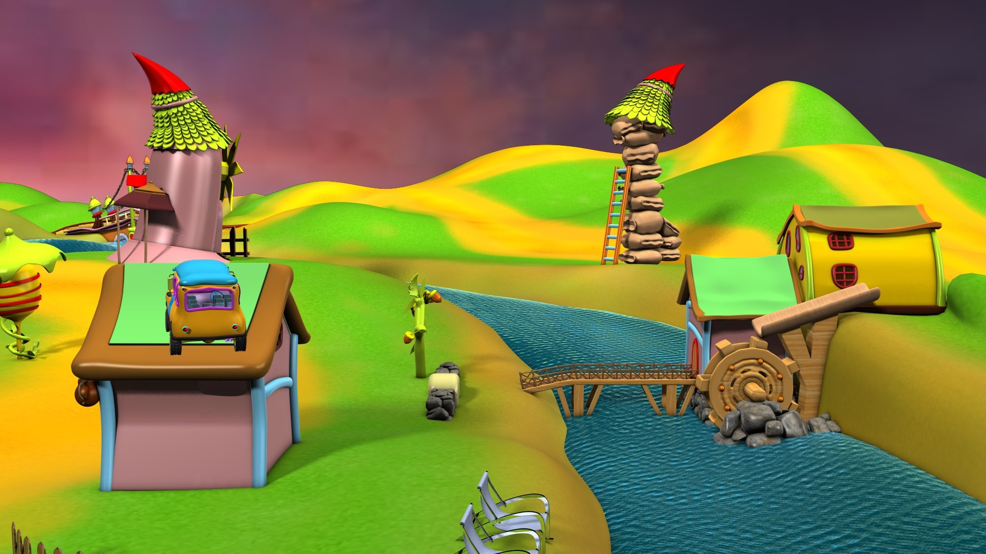 Kids Rhymes Environment Set Model - TurboSquid 1786507