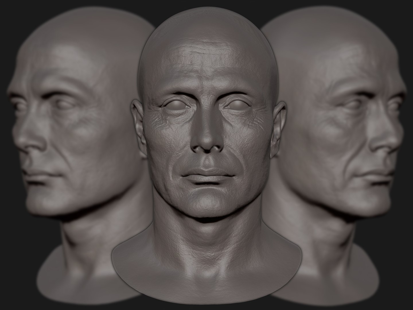 Mads Mikkelsen Likeness Sculpt 3D Model 3D Model - TurboSquid 2400778