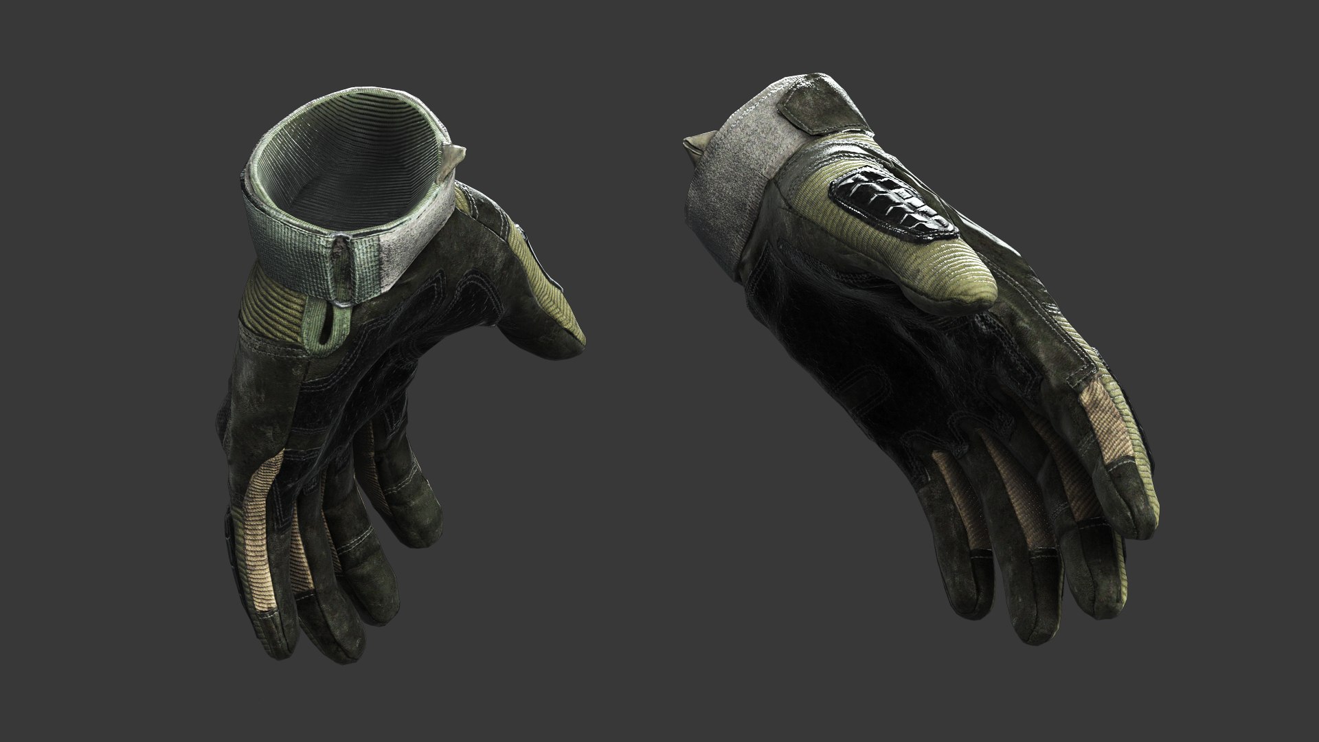 Tactical Knuckle Gloves - Green Combat 3D Model Model - TurboSquid 2425750