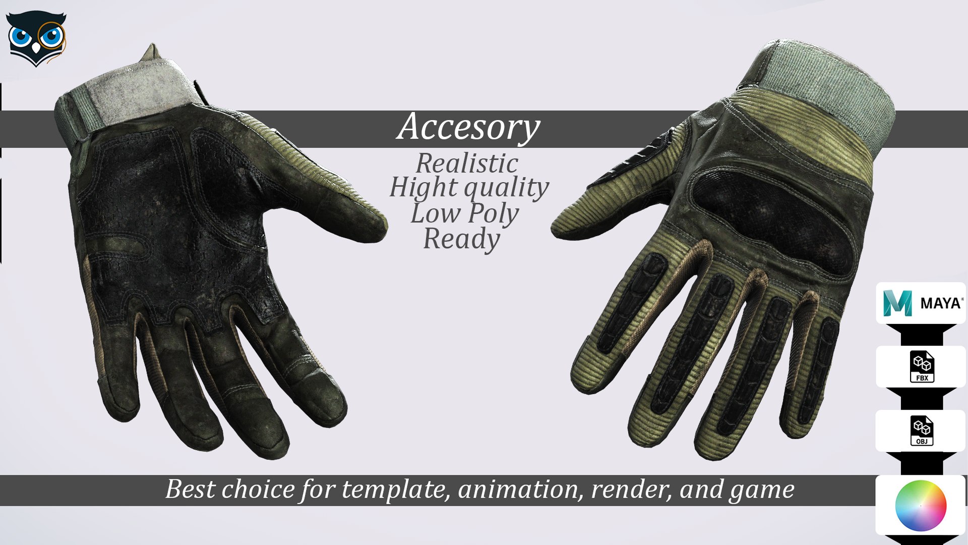 Tactical Knuckle Gloves - Green Combat 3D Model Model - TurboSquid 2425750