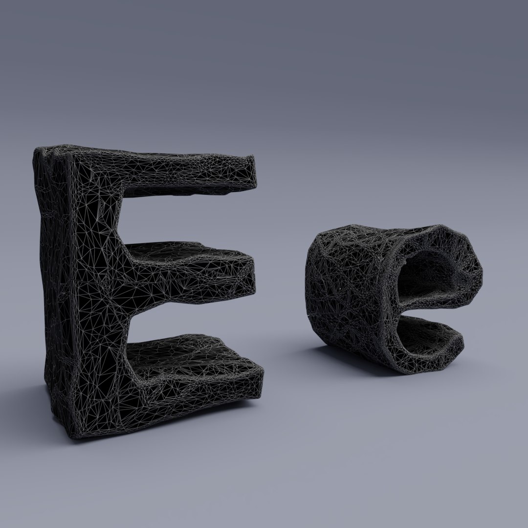 3D Letter E - TurboSquid 1341397