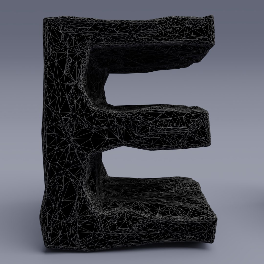 3D Letter E - TurboSquid 1341397