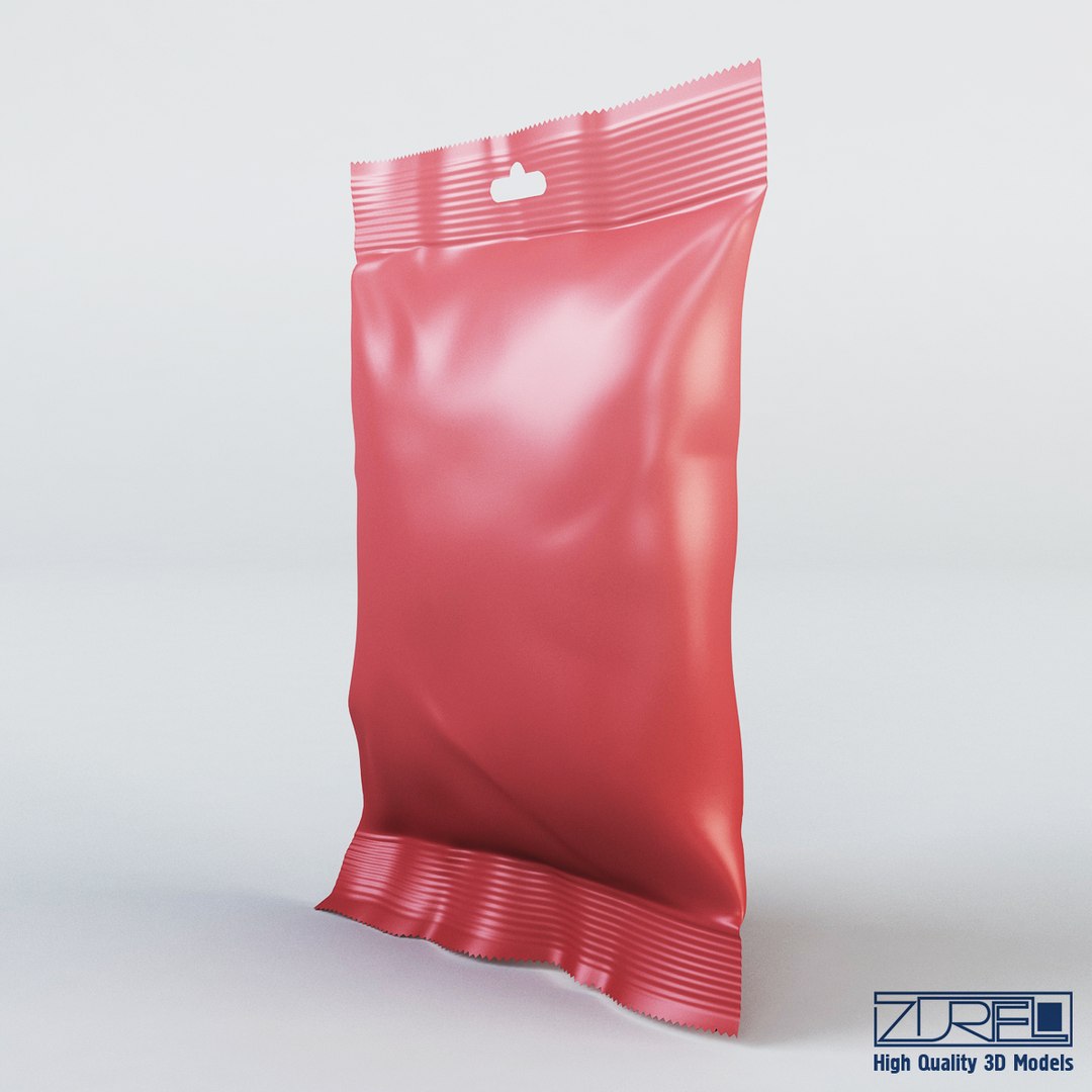 Food Packaging 50 Grams 3d Model