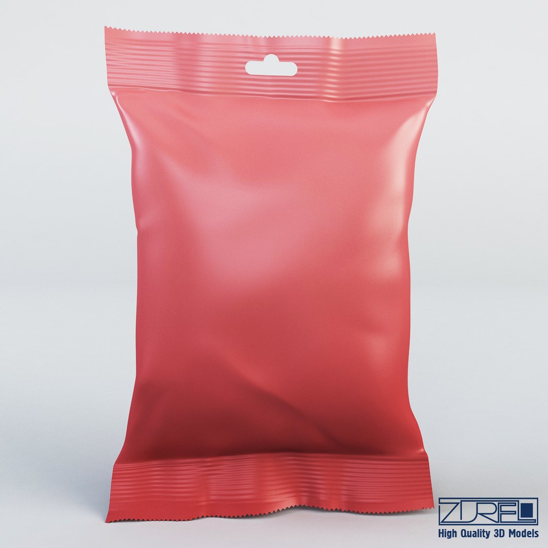 Food Packaging 50 Grams 3d Model