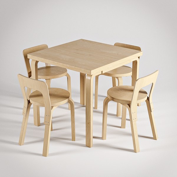 3d artek chair 66 table