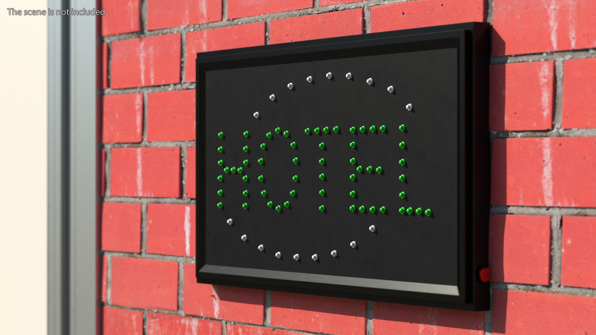 3D Model Green Hotel LED Neon Sign OFF - TurboSquid 2110954