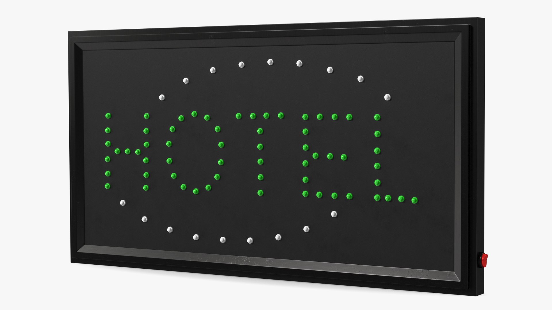 3D model Green Hotel LED Neon Sign OFF - TurboSquid 2110954