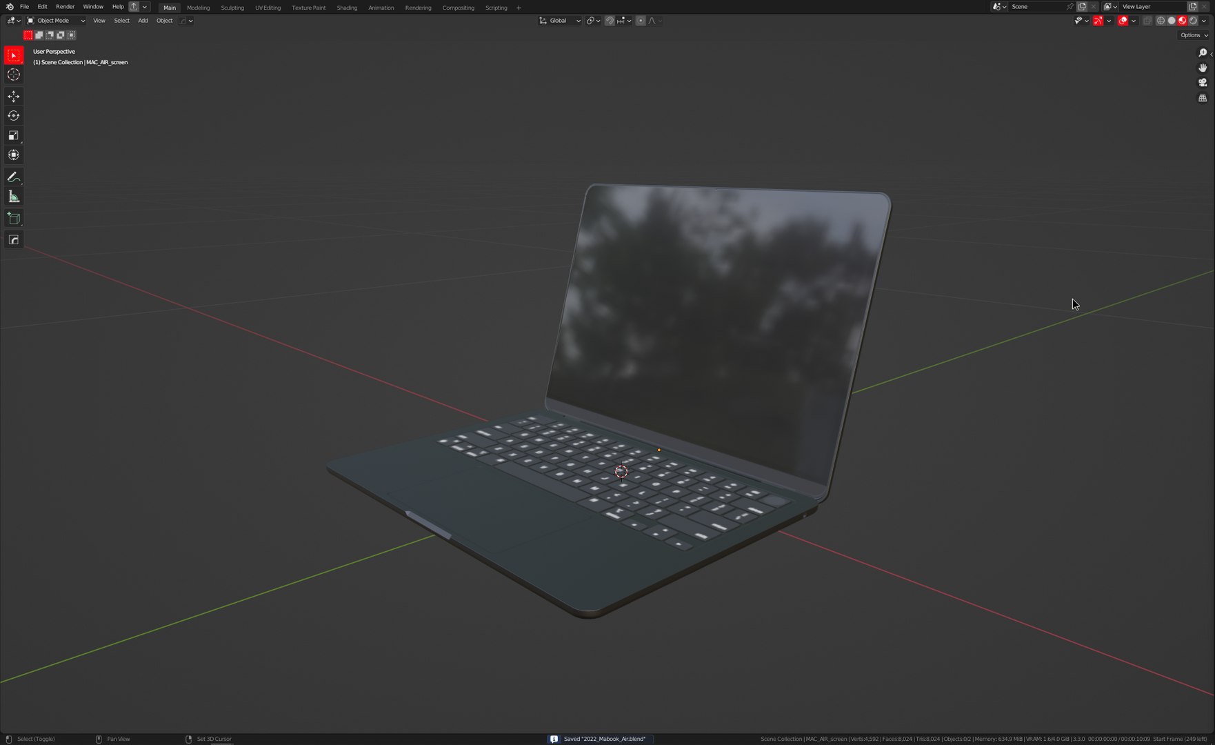 2022 MacBook Air M2 Game Asset Low-poly 3D Model 3D Model - TurboSquid ...