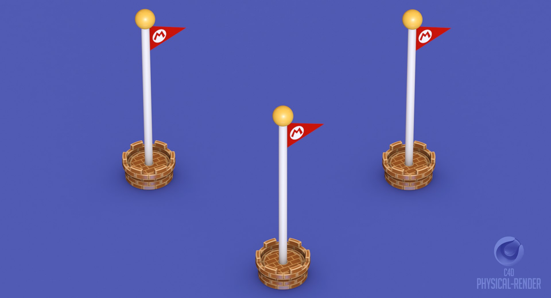 Goal-pole Final Stage Flag Model - TurboSquid 1376526