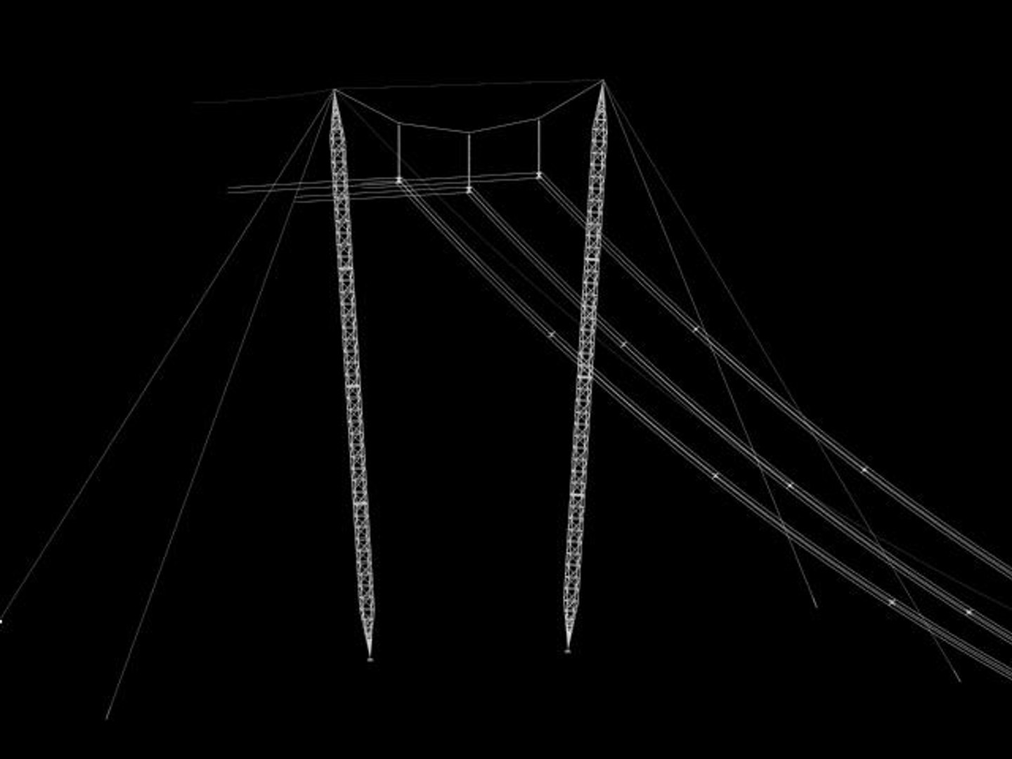 3d Model Cross Rope Suspension