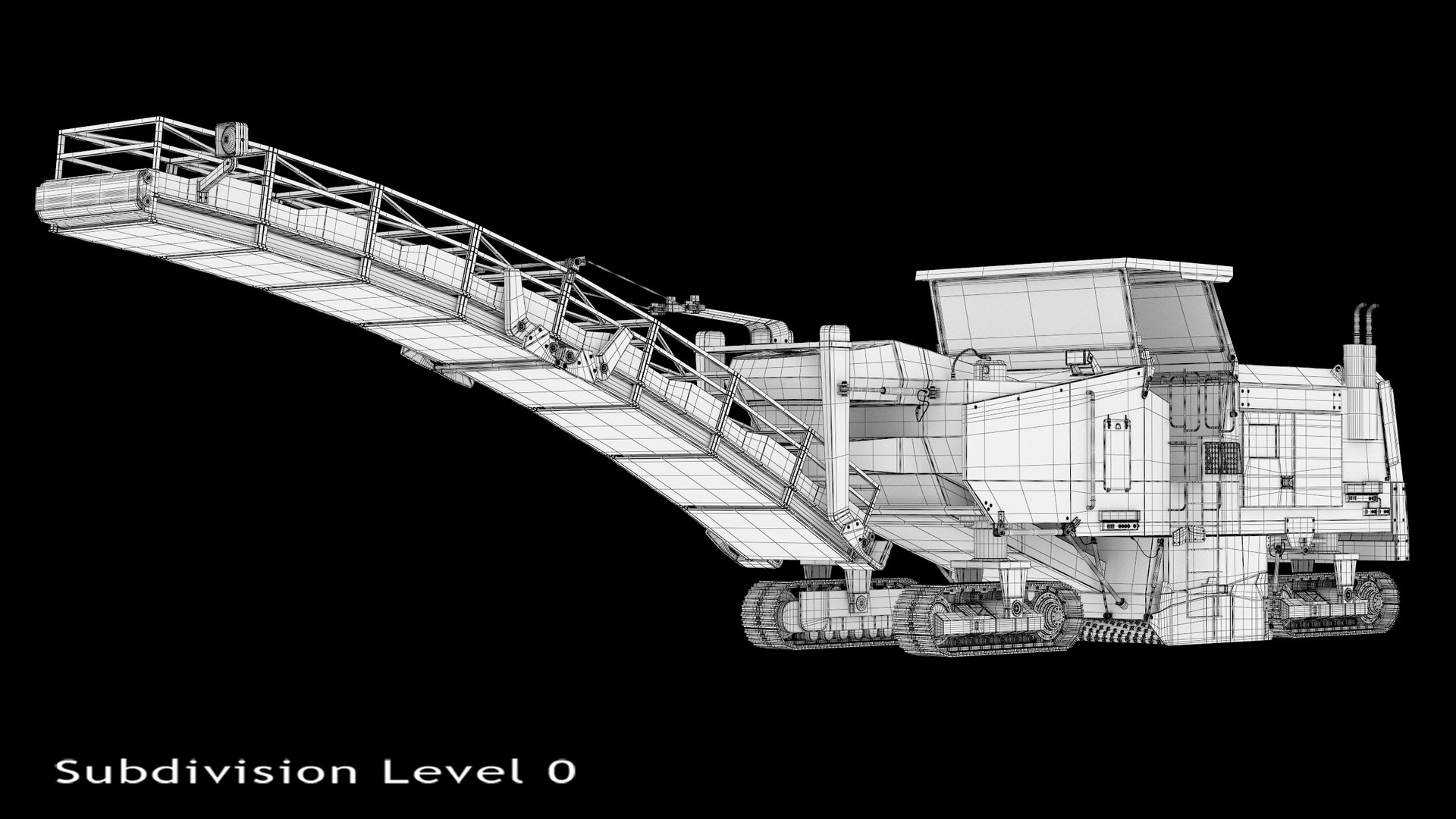 Cold Planer Asphalt Milling Machine PBR 3D Model - TurboSquid 2195536