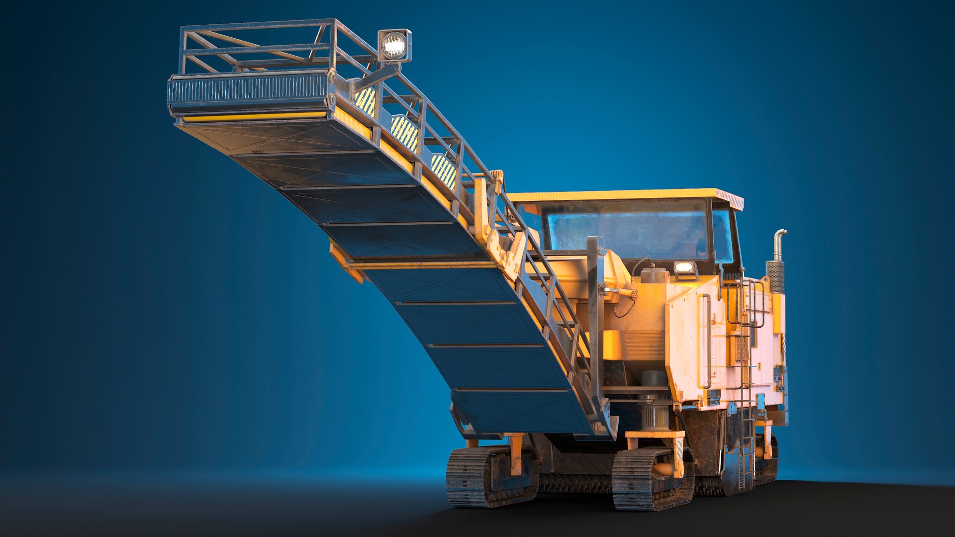 Cold Planer Asphalt Milling Machine PBR 3D Model - TurboSquid 2195536