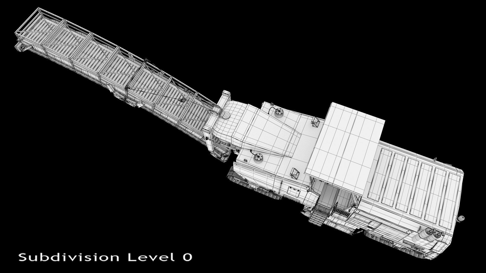 Cold Planer Asphalt Milling Machine PBR 3D Model - TurboSquid 2195536
