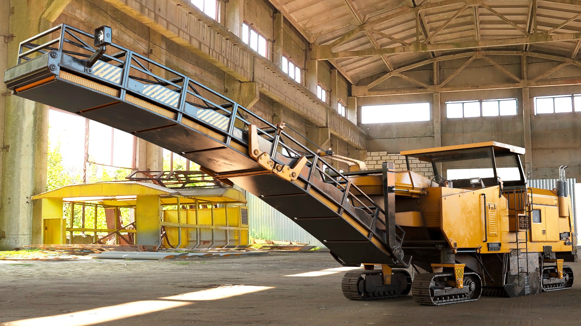 Cold Planer Asphalt Milling Machine PBR 3D Model - TurboSquid 2195536