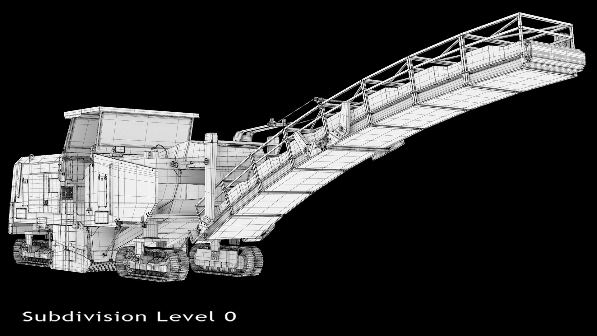 Cold Planer Asphalt Milling Machine PBR 3D Model - TurboSquid 2195536