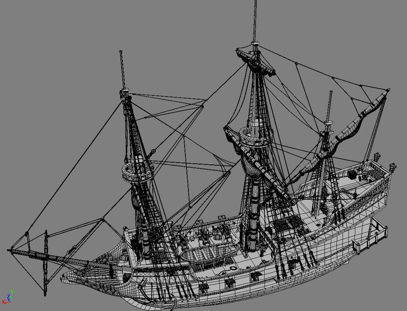 Golden Hind 3d Model