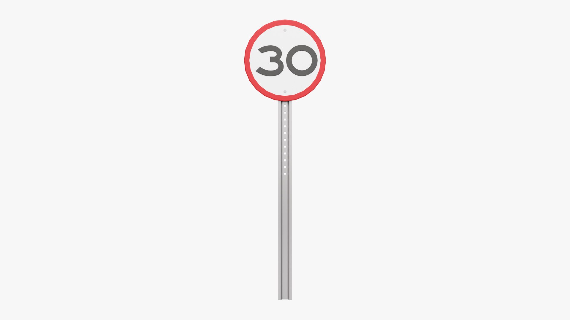 3D Speed Limit Road Sign 30 - TurboSquid 2212809