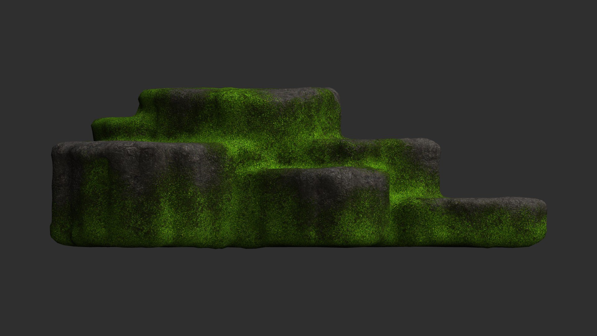 3D Cave Platform 1 - 4 Combo - Moss 2 Model - TurboSquid 2089579