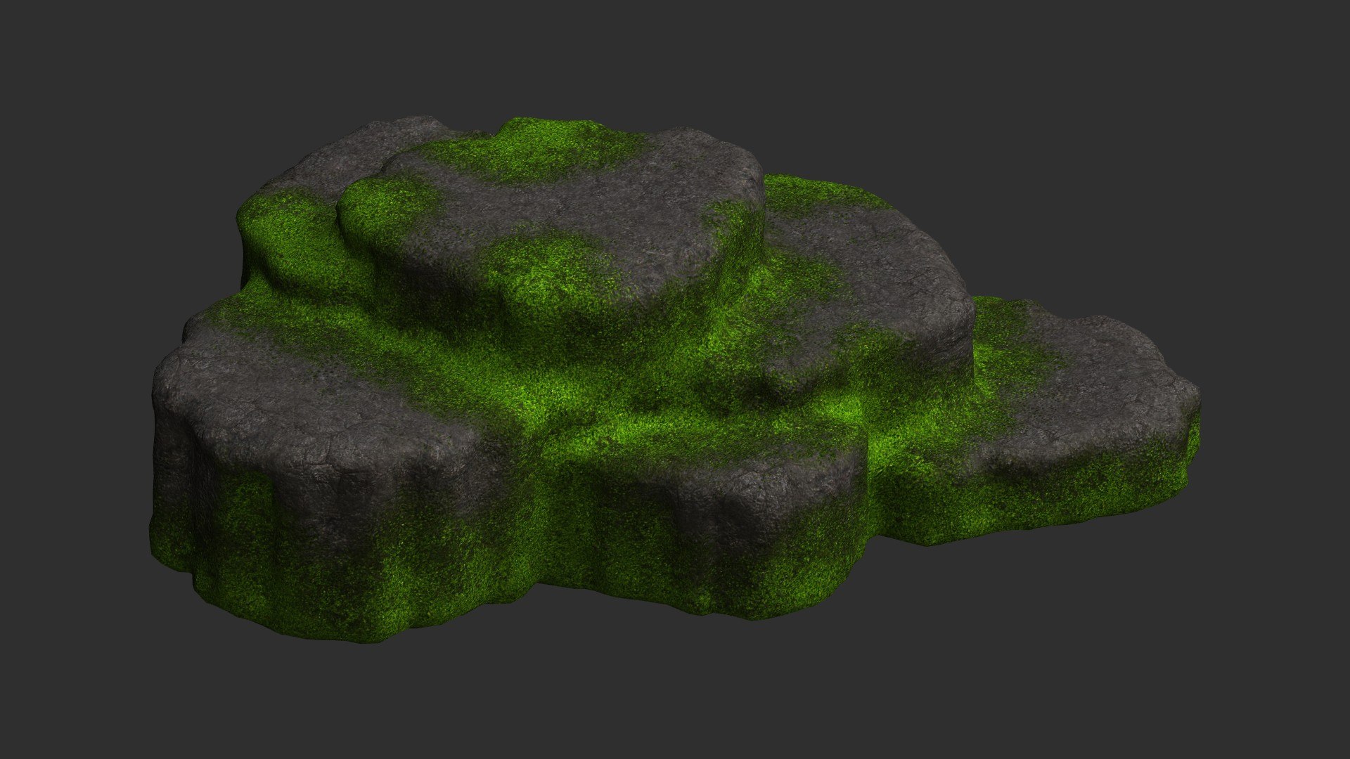 3D Cave Platform 1 - 4 Combo - Moss 2 Model - TurboSquid 2089579