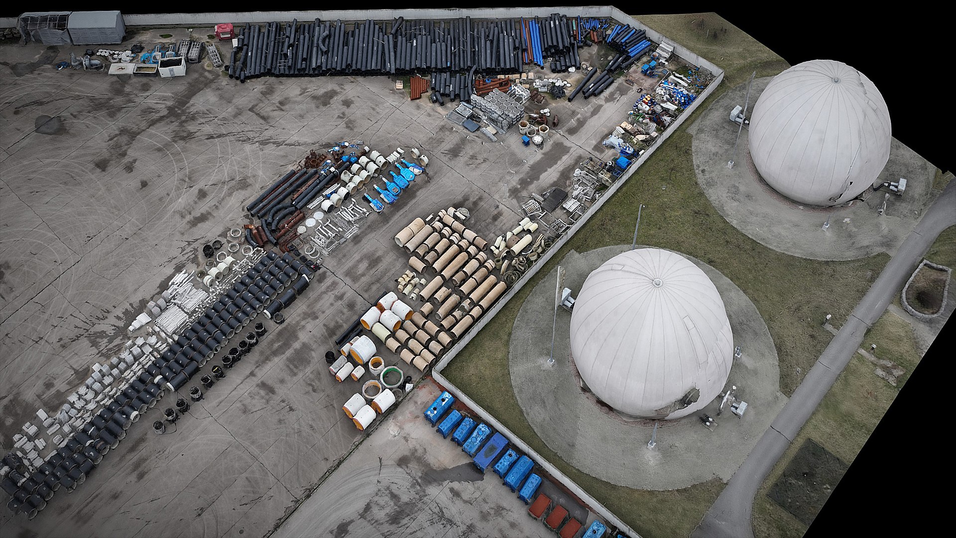 Factory Storage Pipes Machinery Terrain Drone Photogrammetry 3D ...