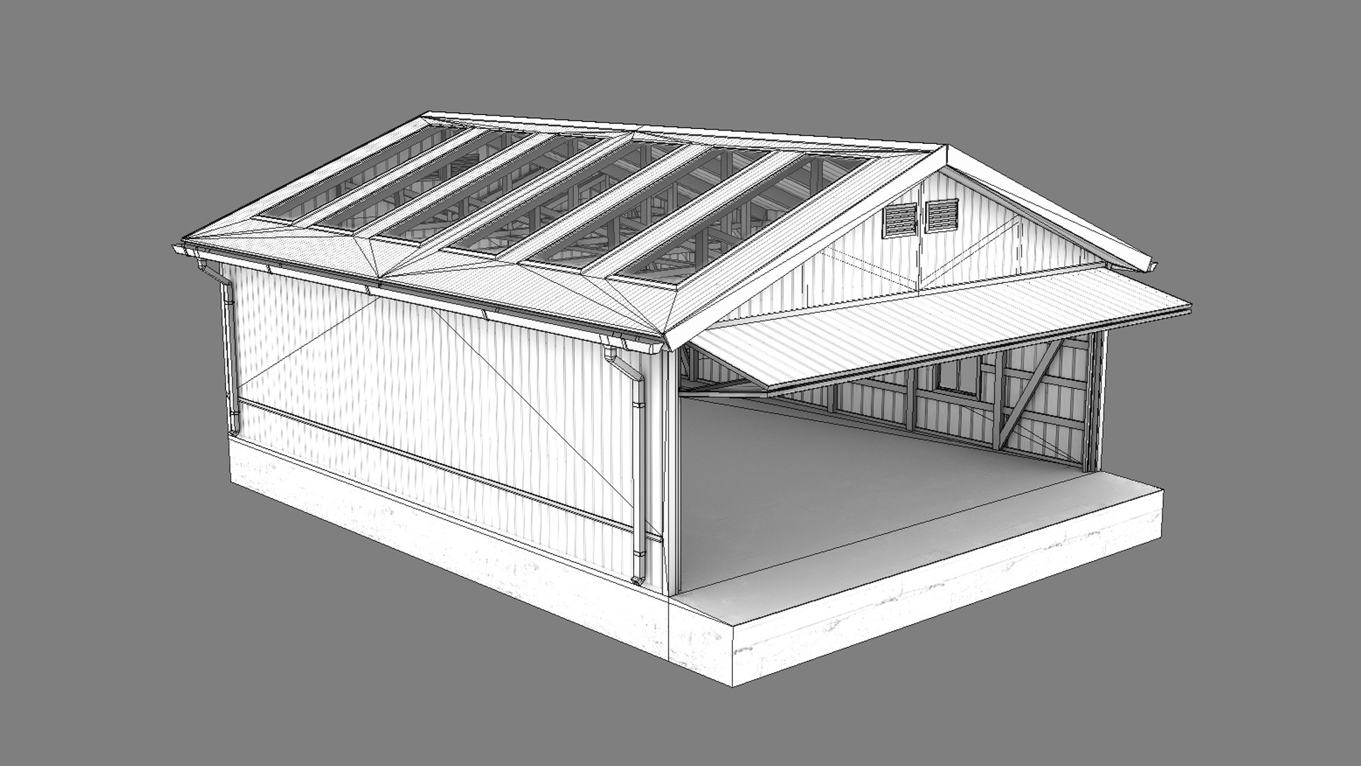Airfield Hangar 12m Vr2 RED 3D Model - TurboSquid 2090521