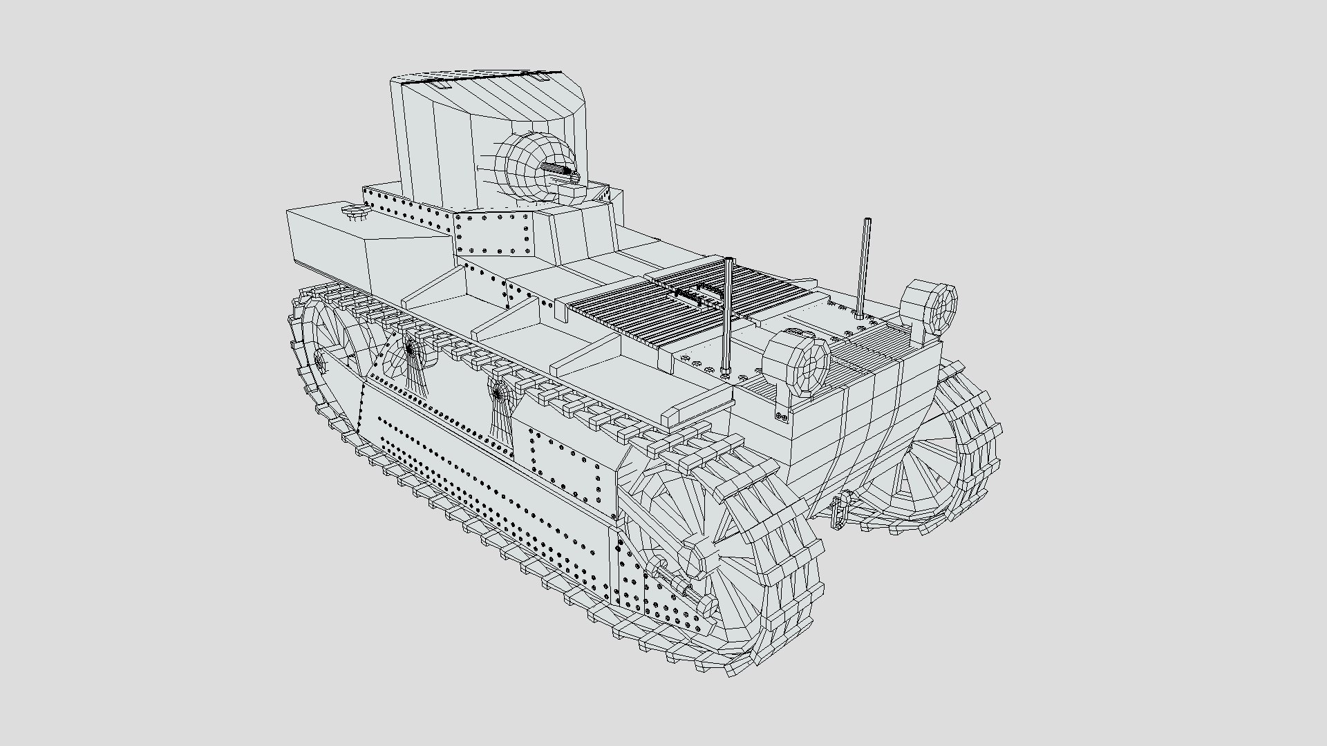3D Cartoon T1E1 Cunningham Light Tank Model - TurboSquid 1752378