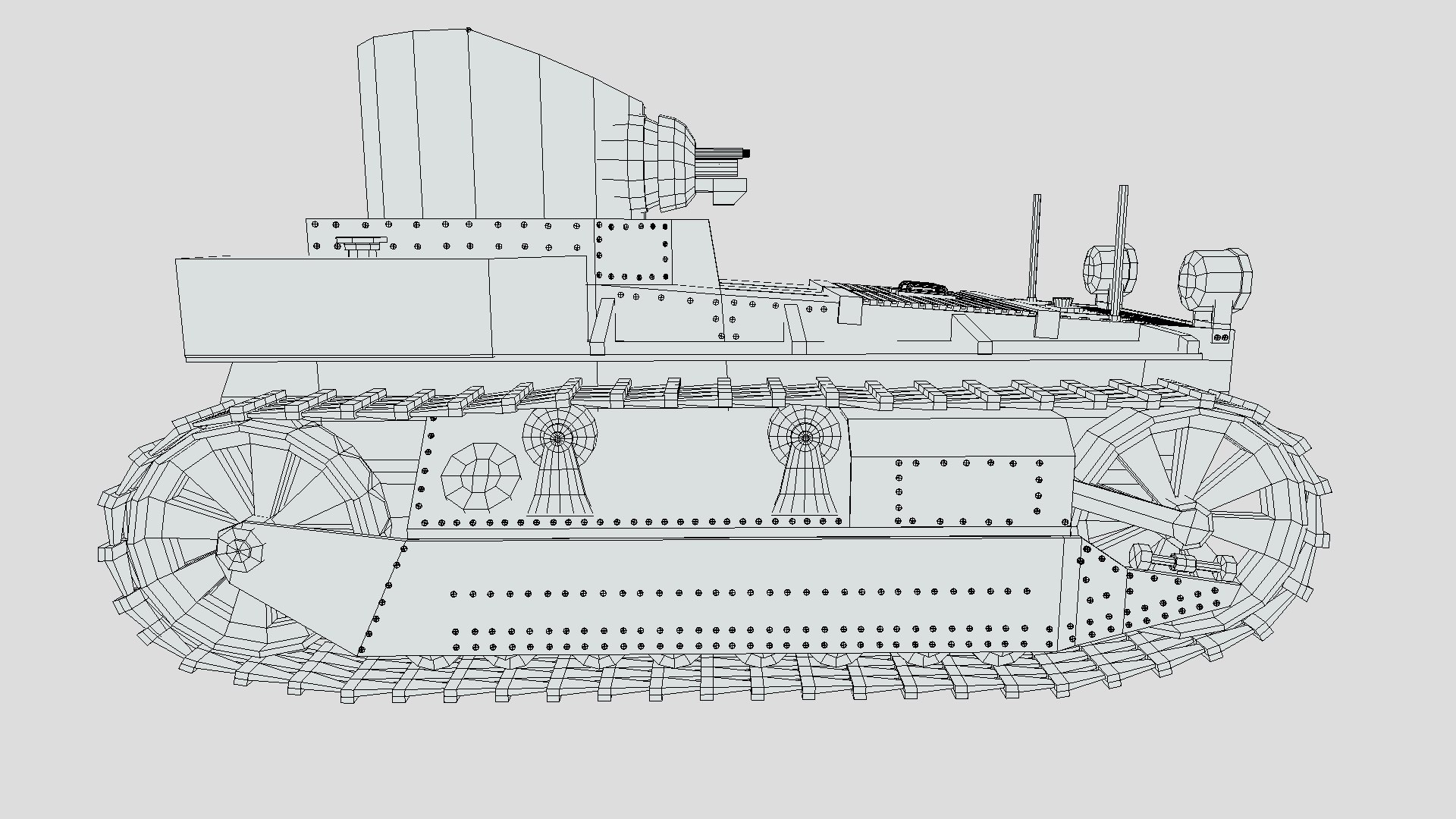 3D Cartoon T1E1 Cunningham Light Tank Model - TurboSquid 1752378