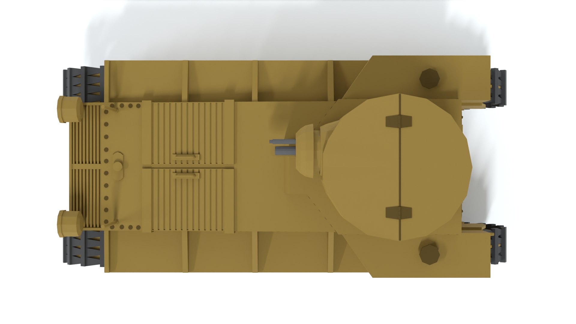 3D Cartoon T1E1 Cunningham Light Tank Model - TurboSquid 1752378