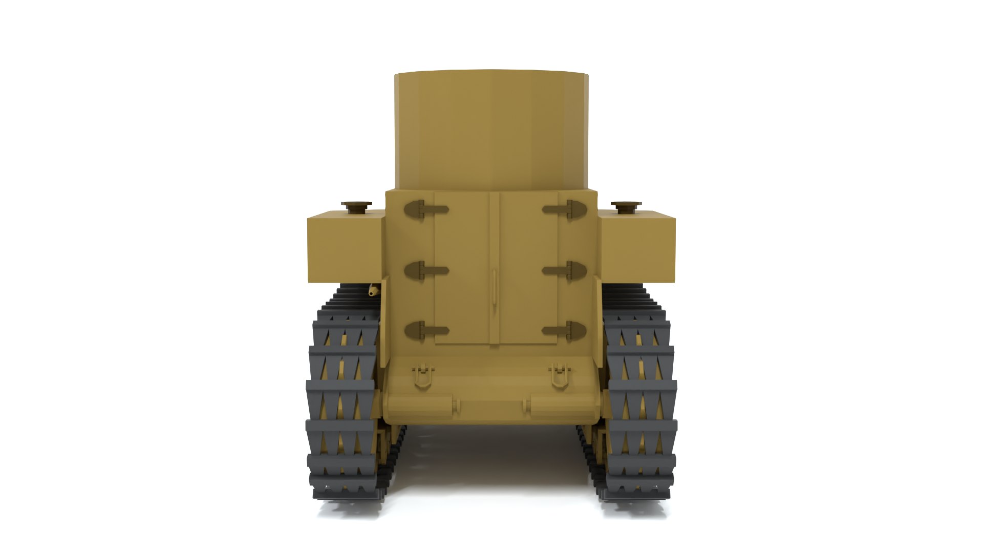 3D Cartoon T1E1 Cunningham Light Tank Model - TurboSquid 1752378