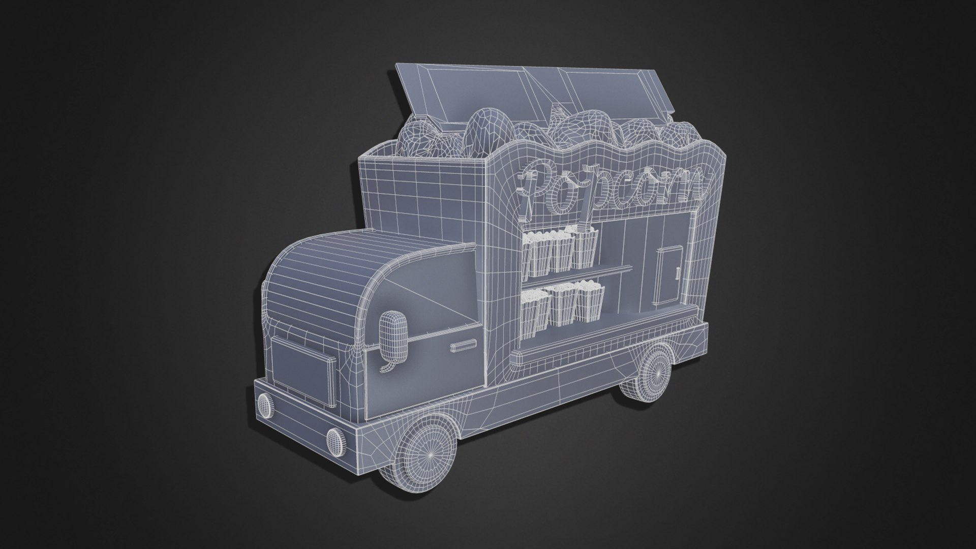 3D Model Asset - Cartoons - Food Car - Popcorn Car - TurboSquid 2158757