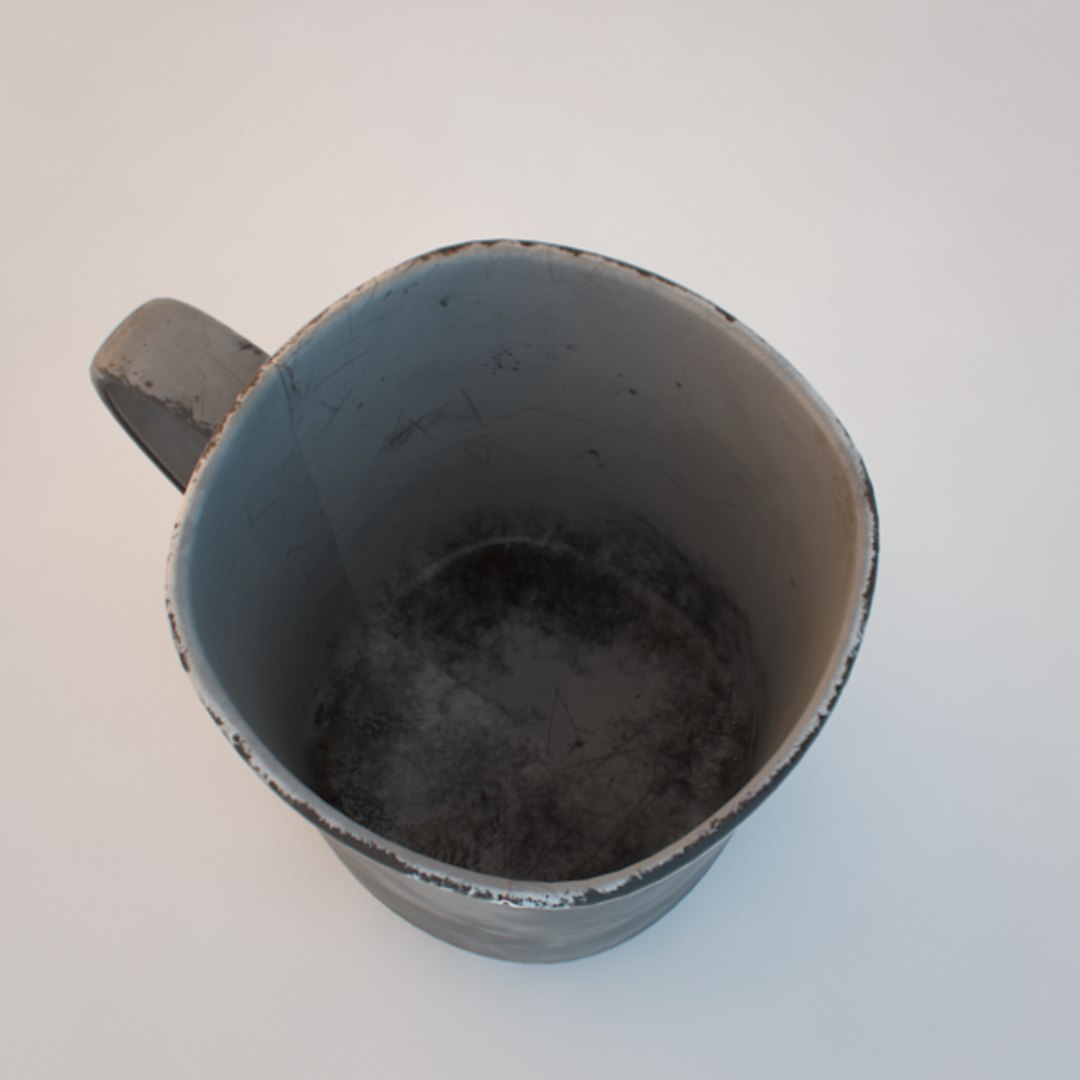 3d Model Painted Metal Old Rusty