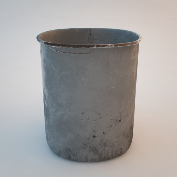 3d model painted metal old rusty