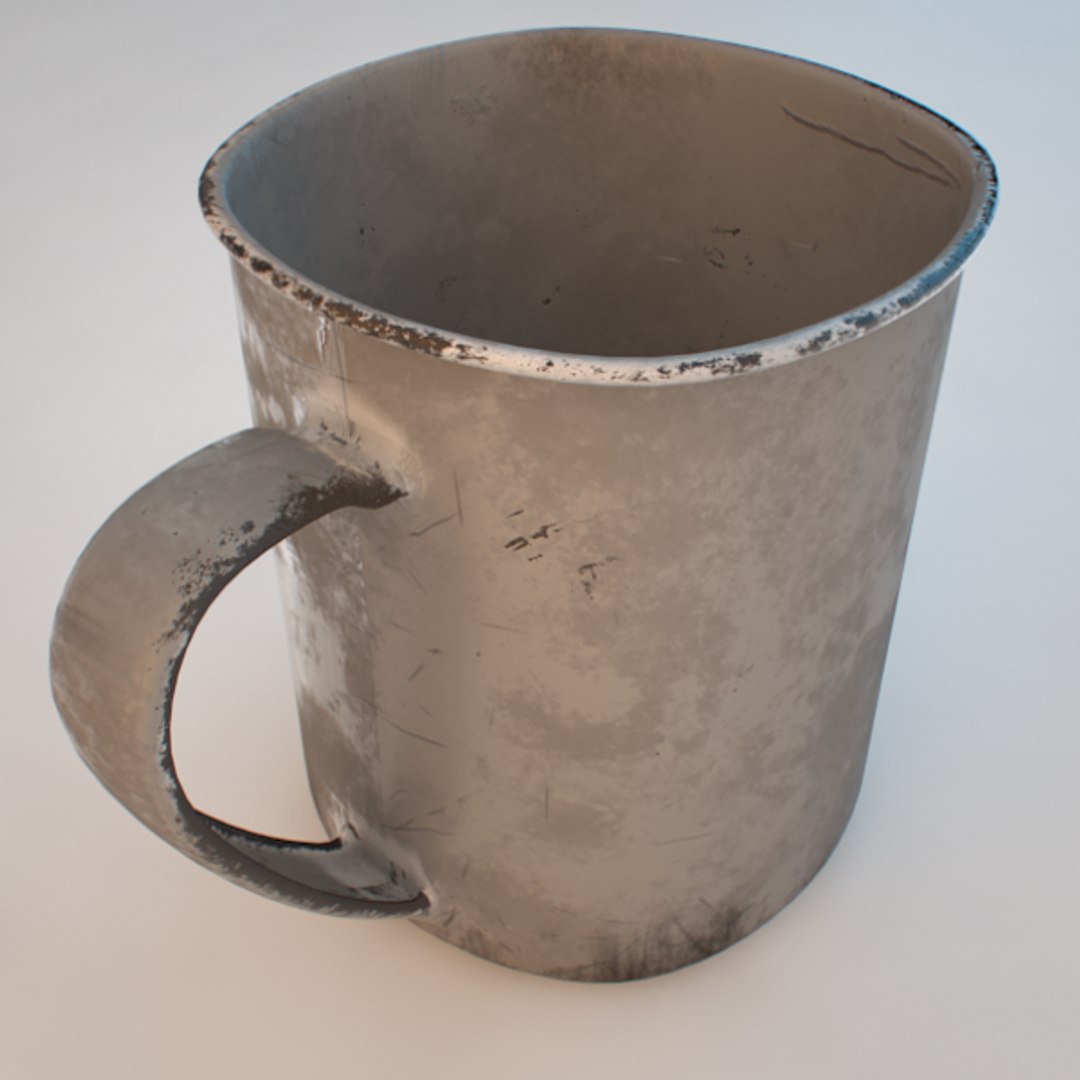 3d Model Painted Metal Old Rusty