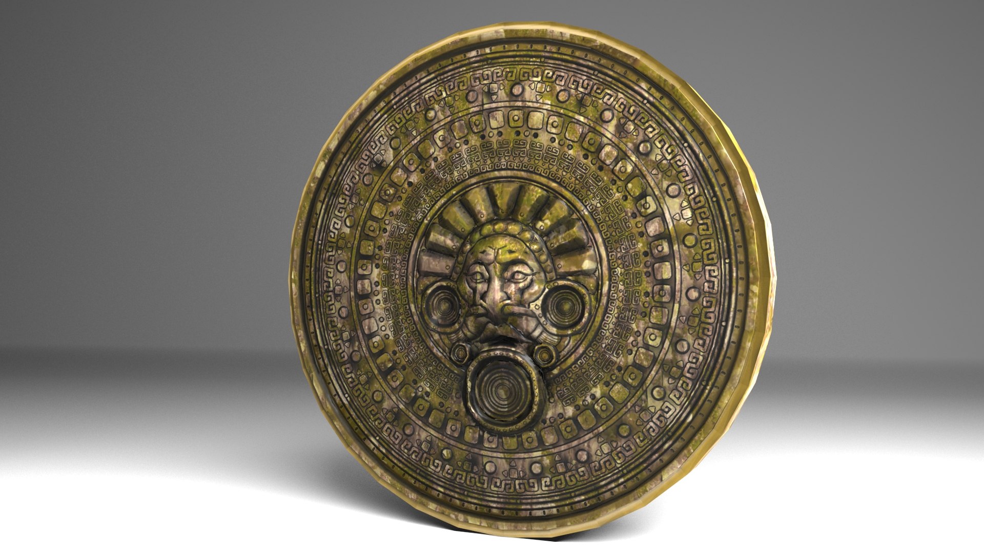 3D Mayan dial coin prehistoric God- creator model - TurboSquid 2054340