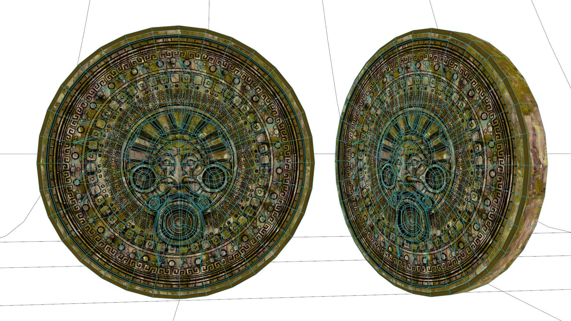 3D Mayan dial coin prehistoric God- creator model - TurboSquid 2054340