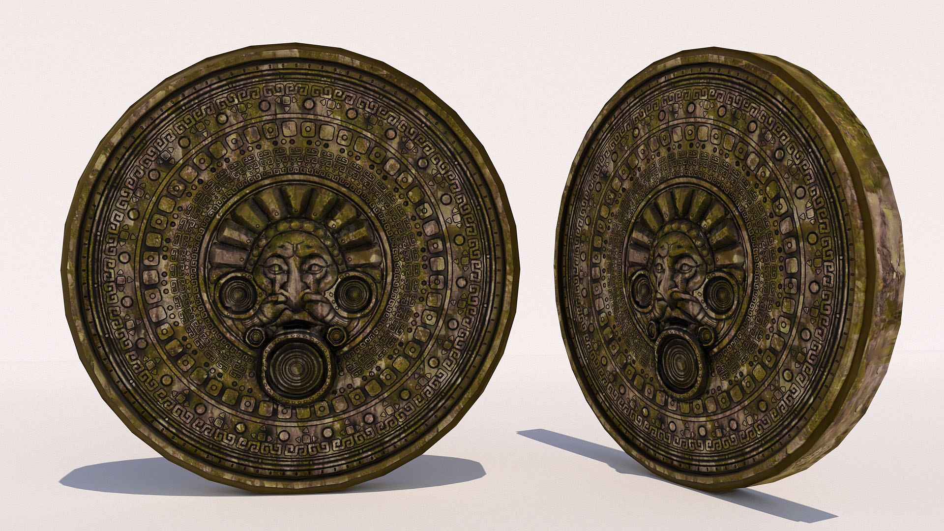 3D Mayan dial coin prehistoric God- creator model - TurboSquid 2054340