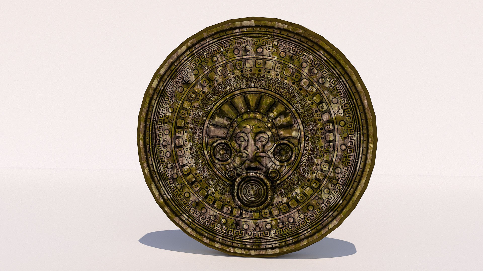 3D Mayan dial coin prehistoric God- creator model - TurboSquid 2054340