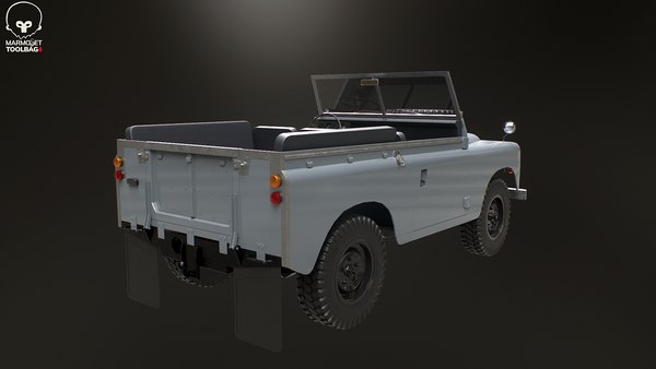 modelo 3d Land Rover Serie III Convertible de batalla corta ...